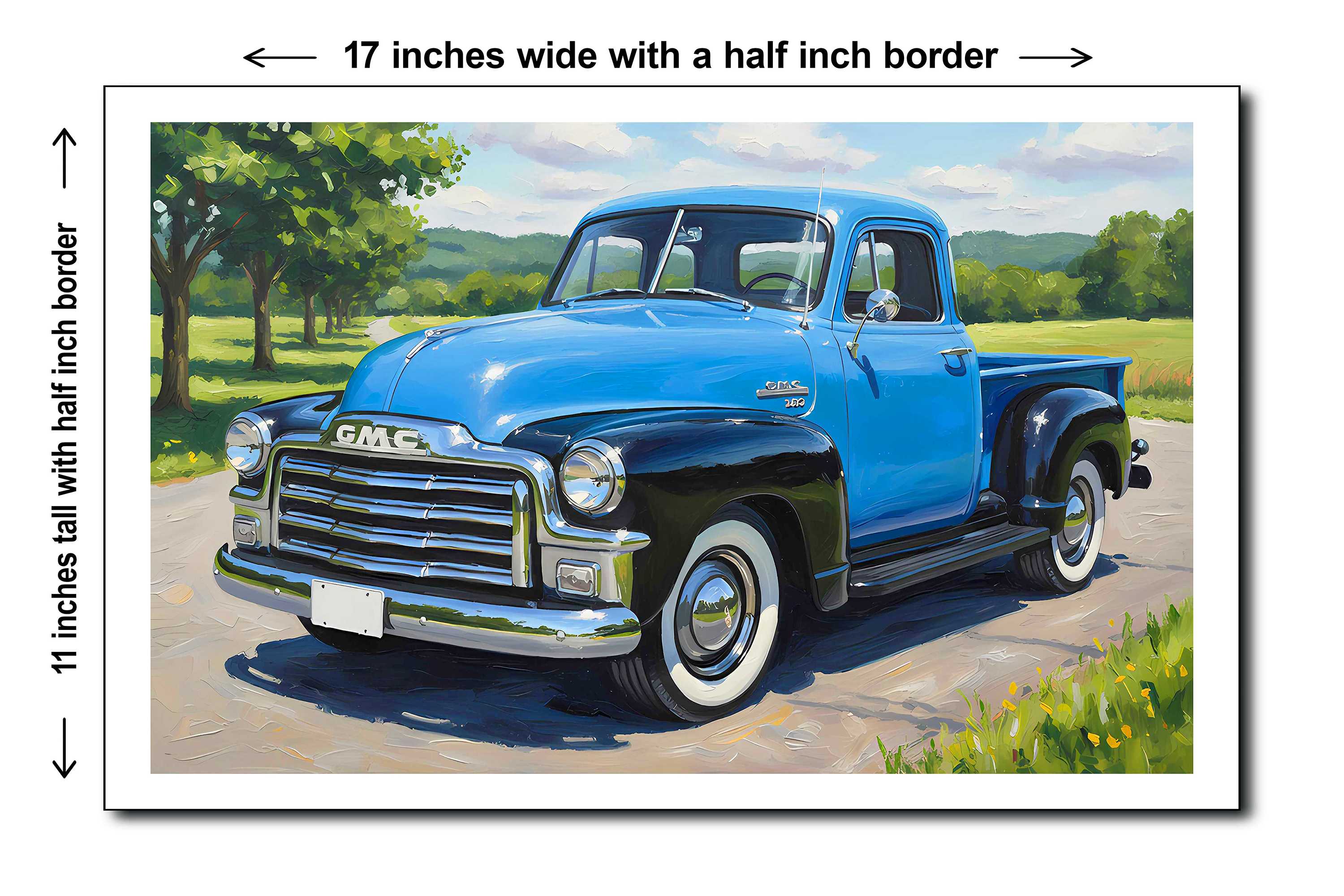 1954 GMC Pickup Truck - 11x17 Poster Art Print | eBay