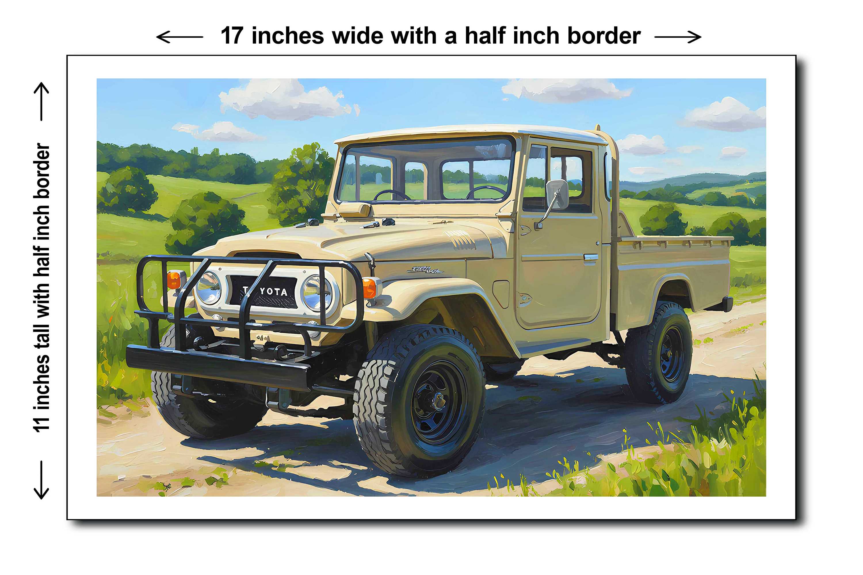 1967 Toyota Land Cruiser FJ45 - 11x17 Poster Art Print | eBay