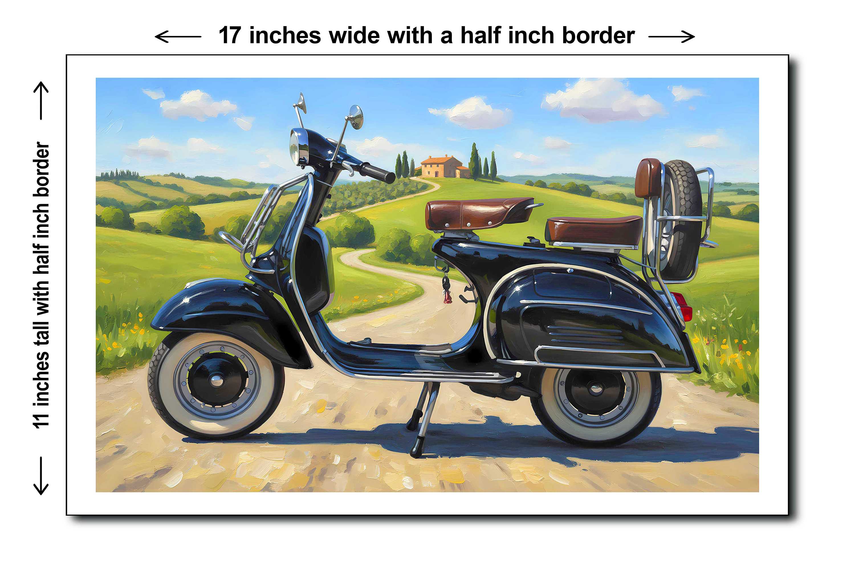 1968 Vespa 180 Scooter - 11x17 Poster Art Print | eBay