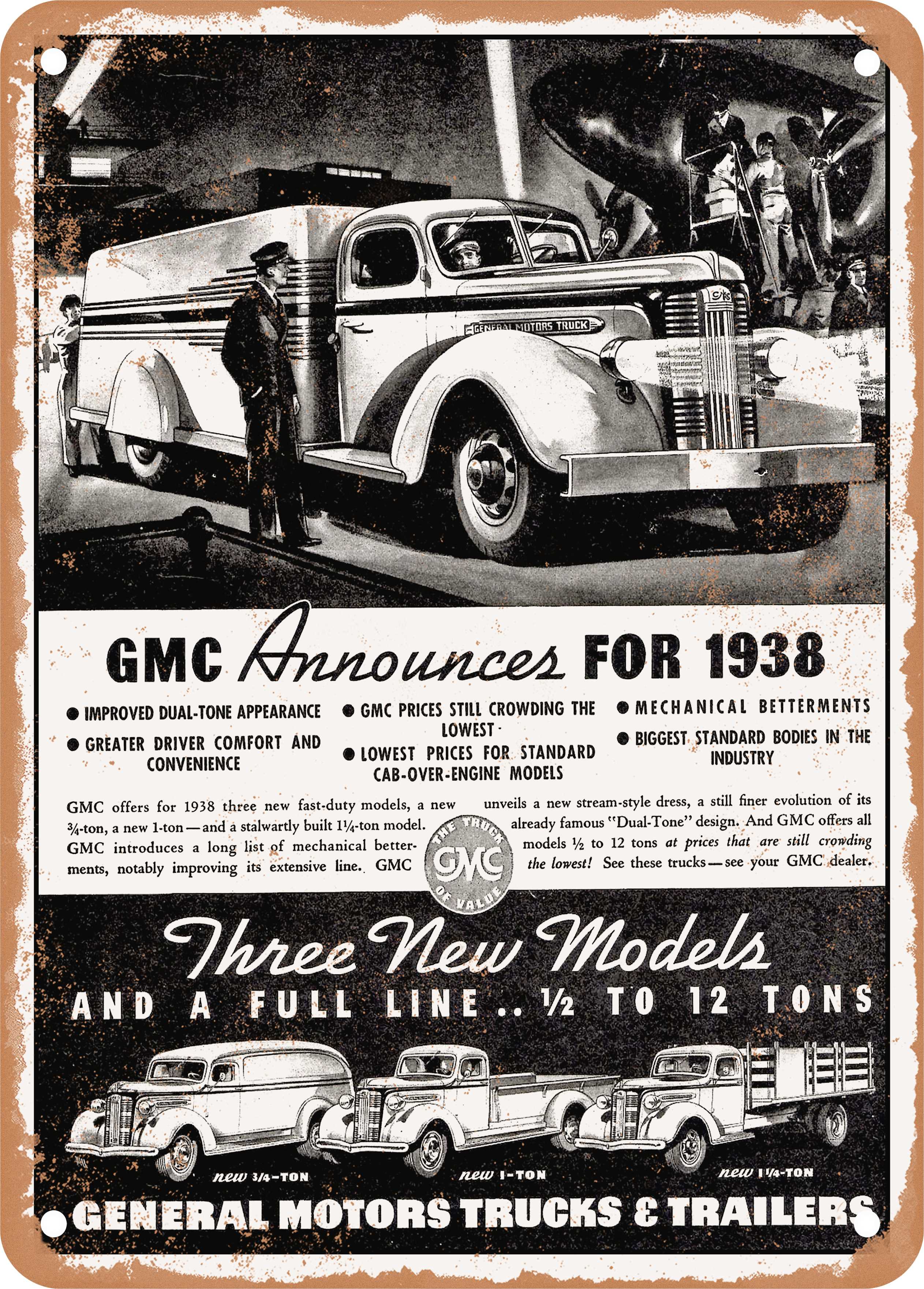 METAL SIGN - 1938 GMC Trucks Vintage Ad | eBay