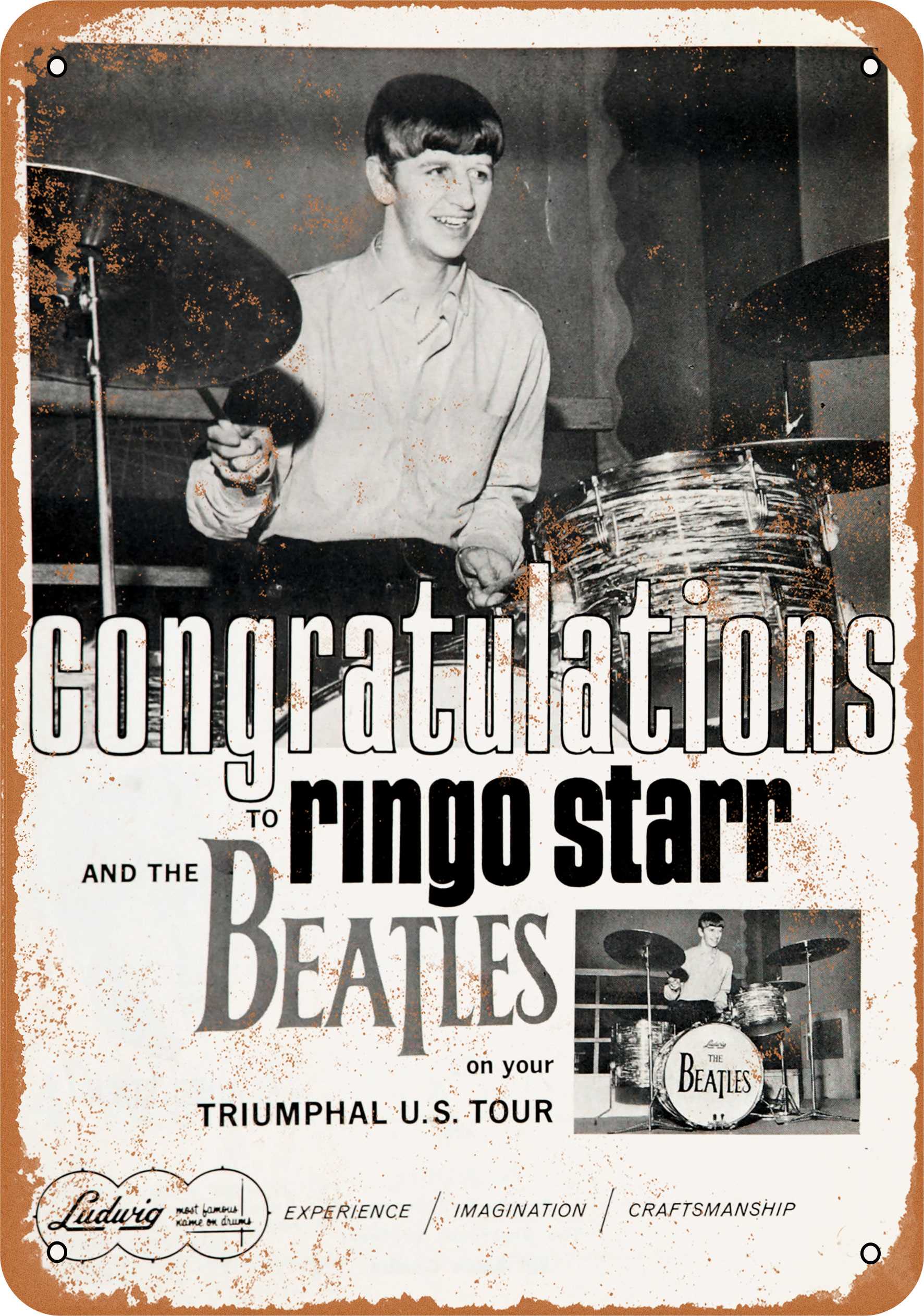 Metal Sign - 1964 Ringo Star Ludwig - Vintage Look Reproduction | eBay